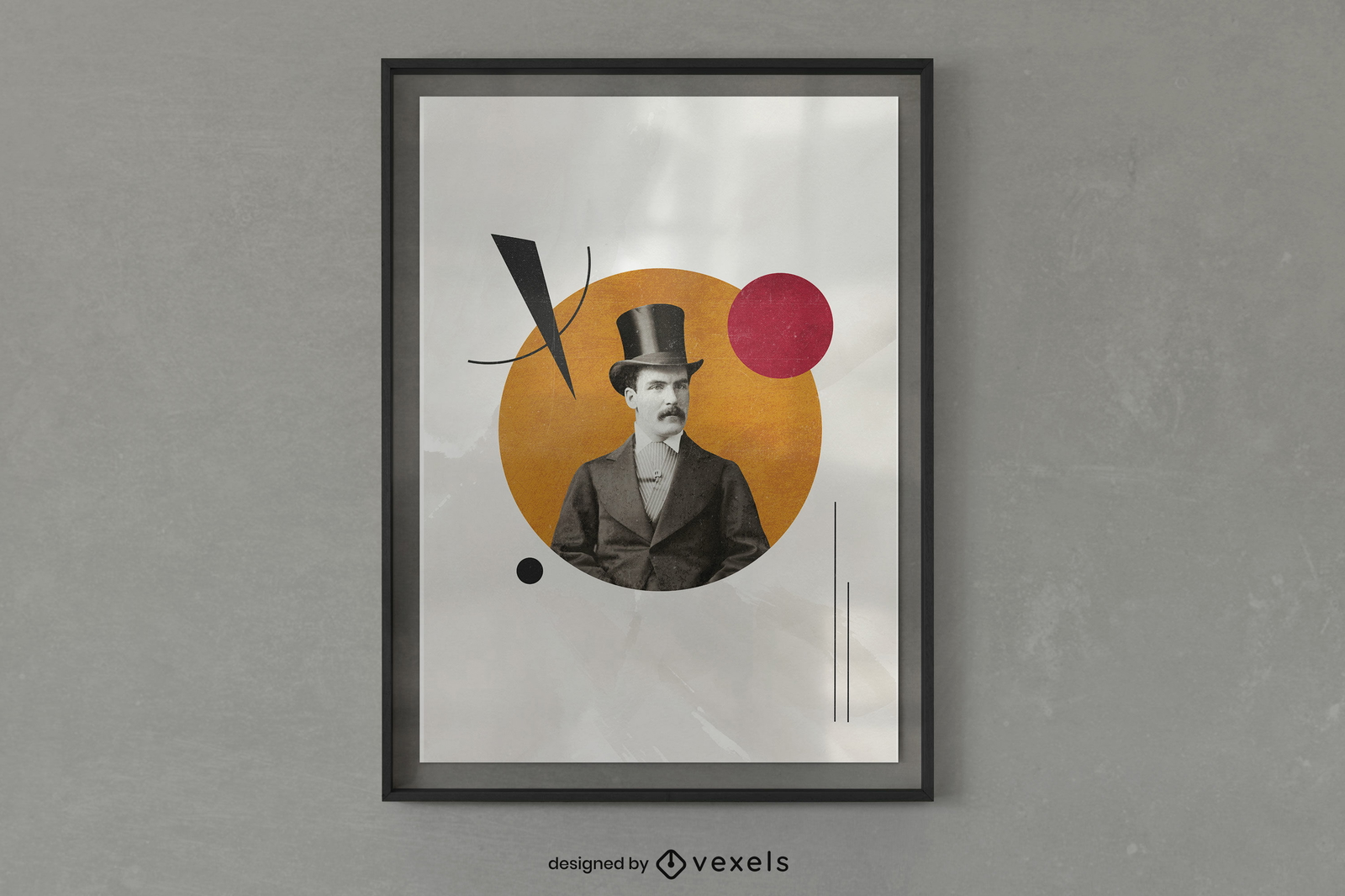 Geometric Gentleman Poster Design PSD Editable Template