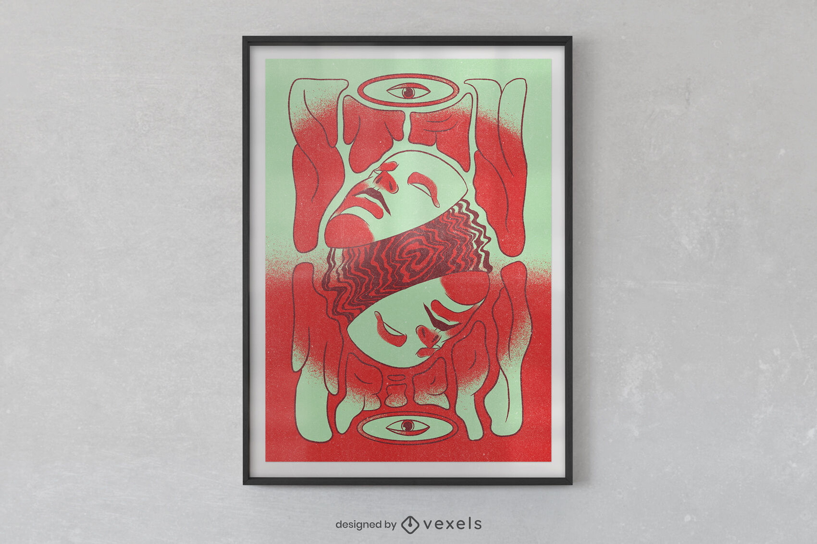 Stay Trippy Retro Poster Design PSD Editable Template