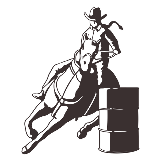 Girl Barrel Racer Silhouette