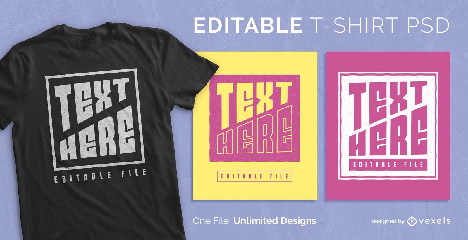 Diagonal Texts Scalable T-shirt Psd PSD Editable Template