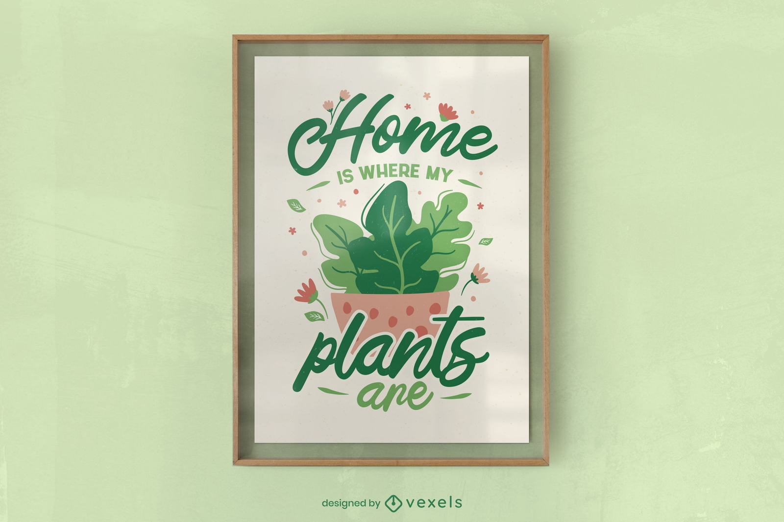 Home Plants Quote Poster Design Vector Download