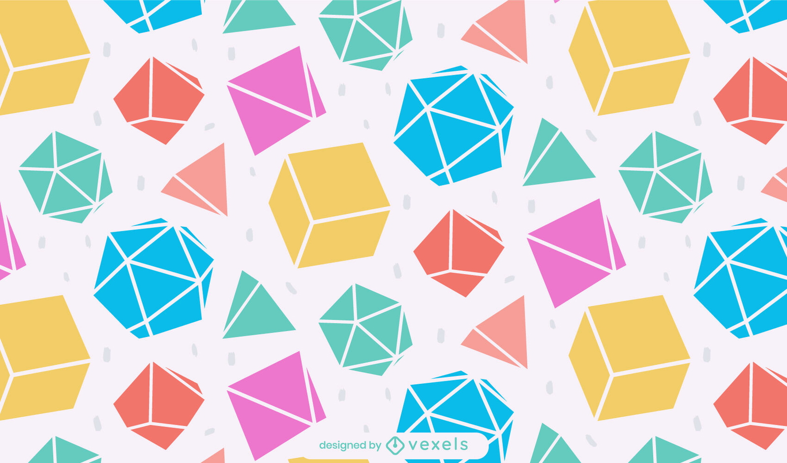 Dice Polygonal Pattern Design Vector Download