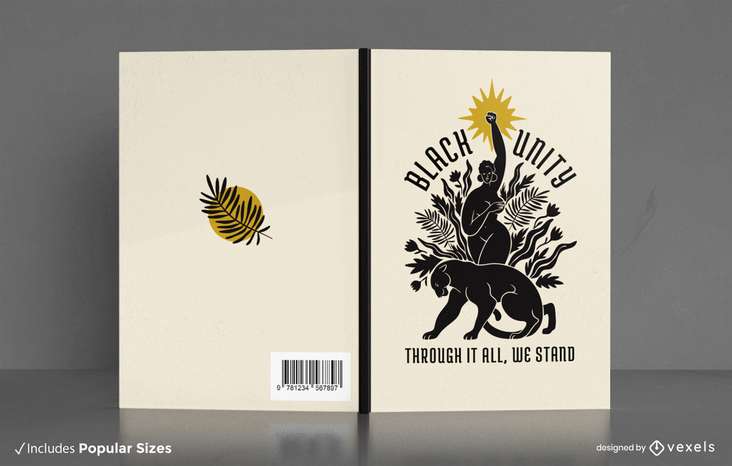 Black Unity Book Cover Design Vector Download