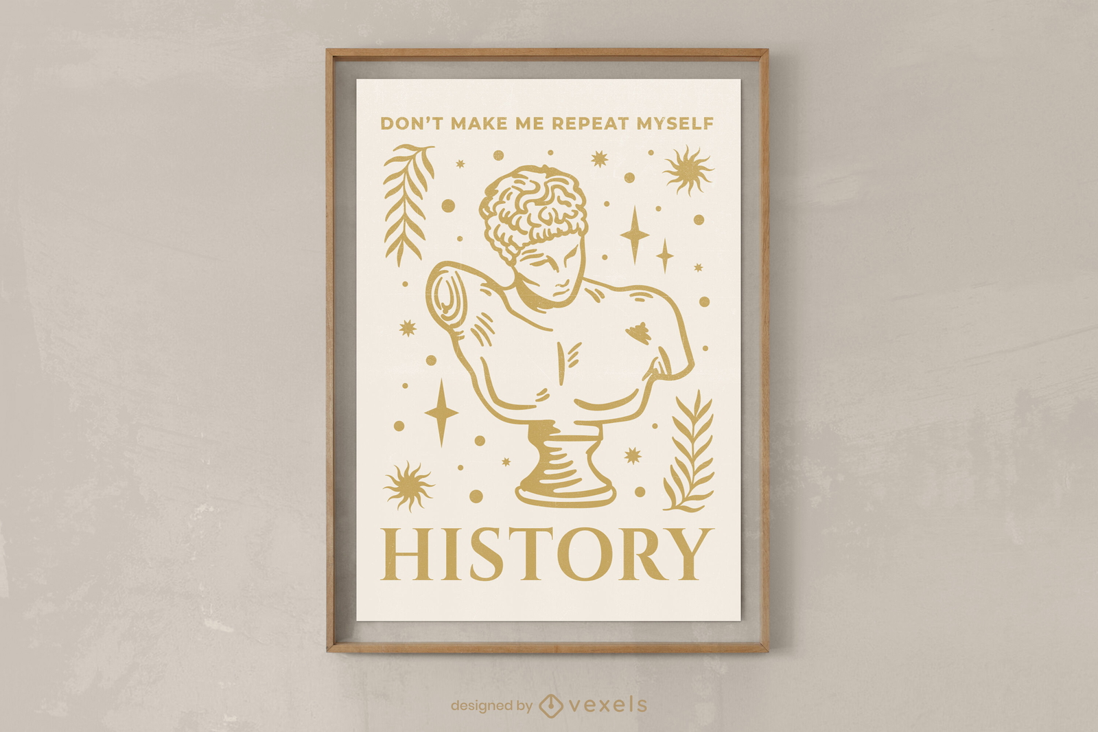 History Sculpture Poster Design Vector Download
