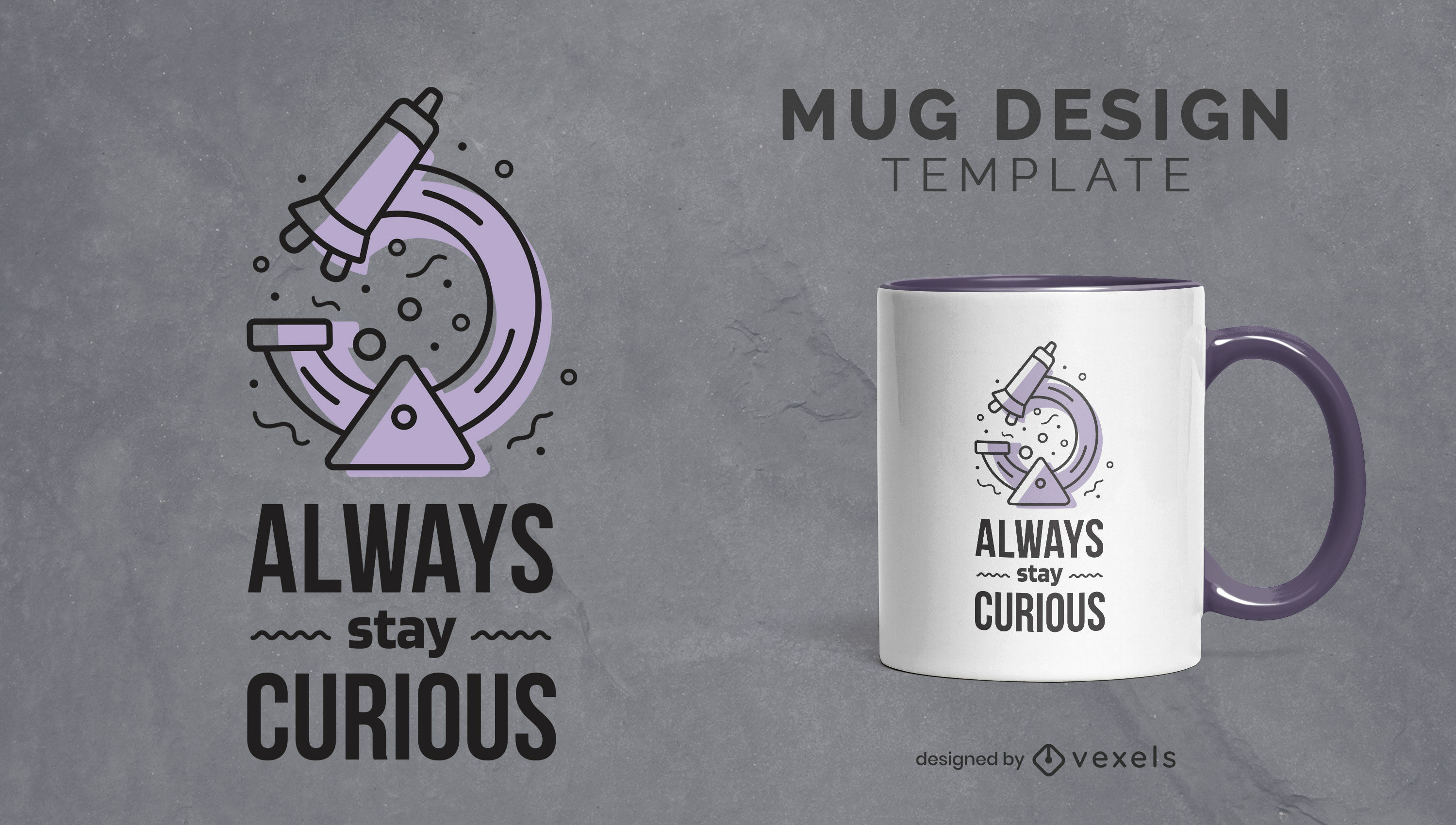 Microscope For Science Project Mug Design Vector Download