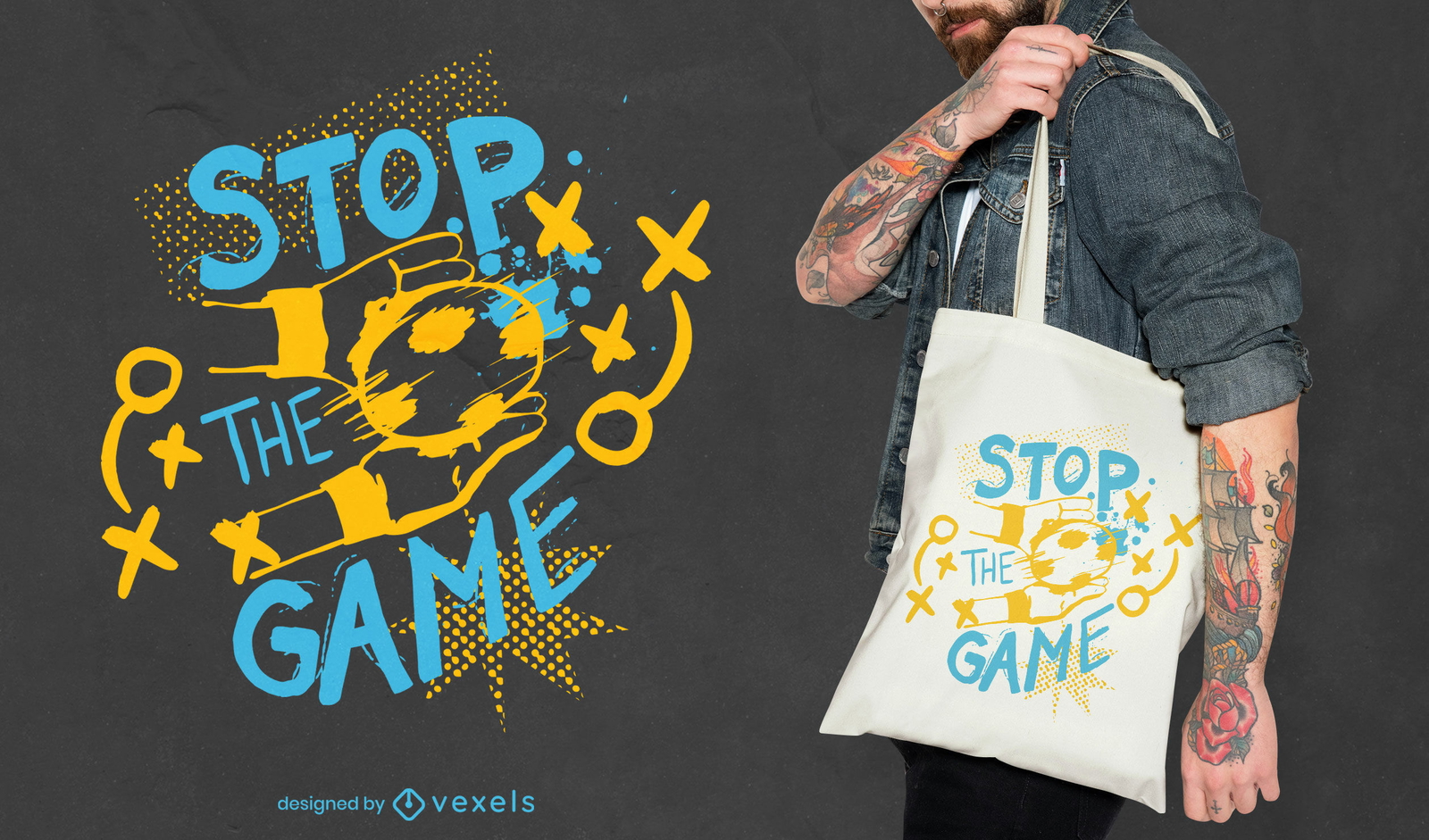 Soccer Sport Game Match Tote Bag Design Vector Download