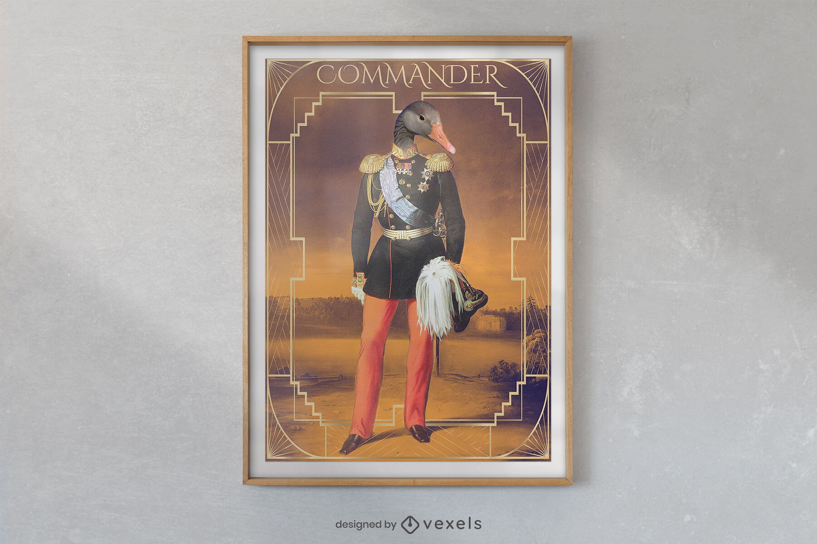 Royal Goose Poster Design PSD Editable Template