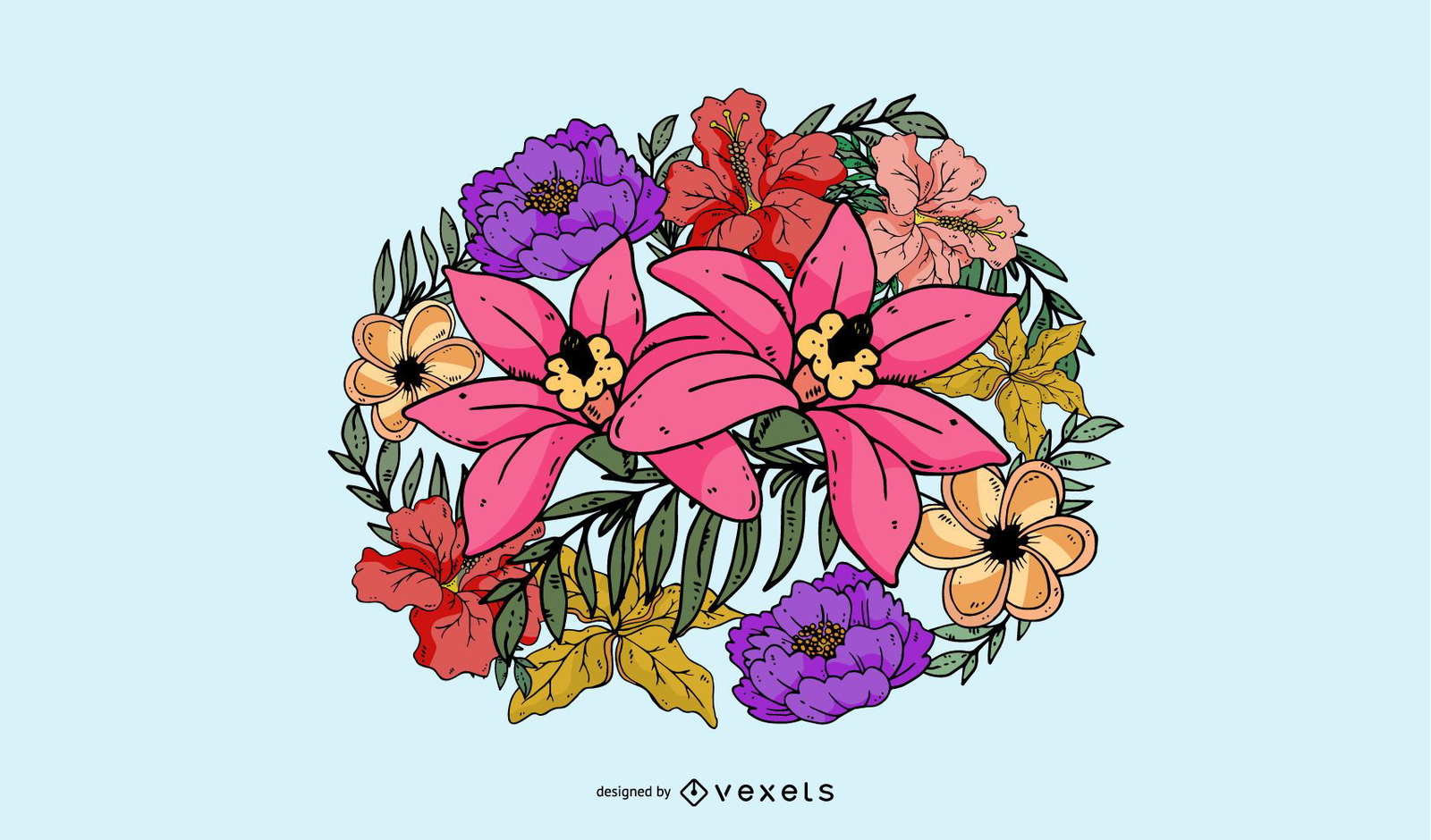 Abstract Flower Vector Vector Download