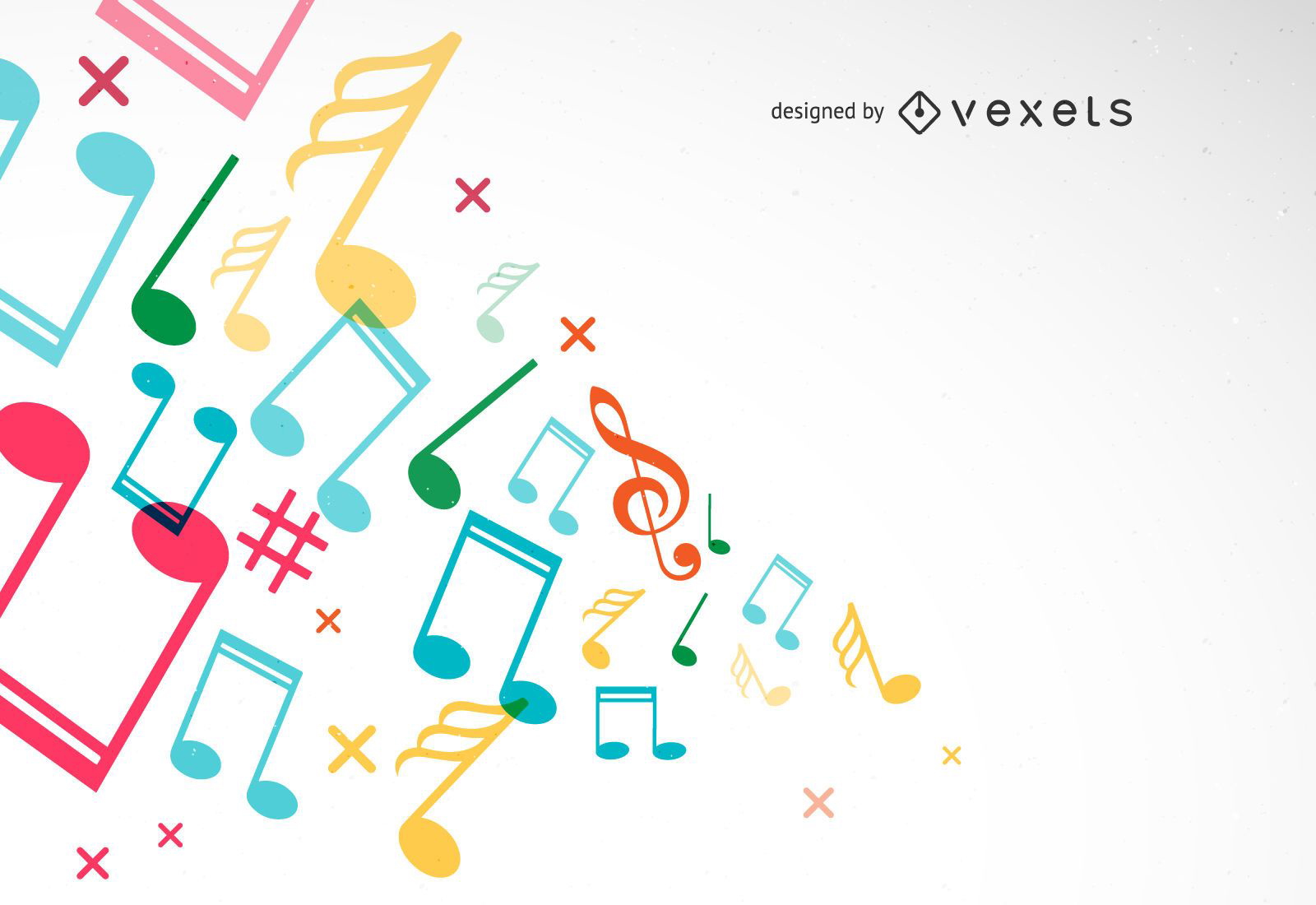 Background With Tunes Vector Illustration Vector Download