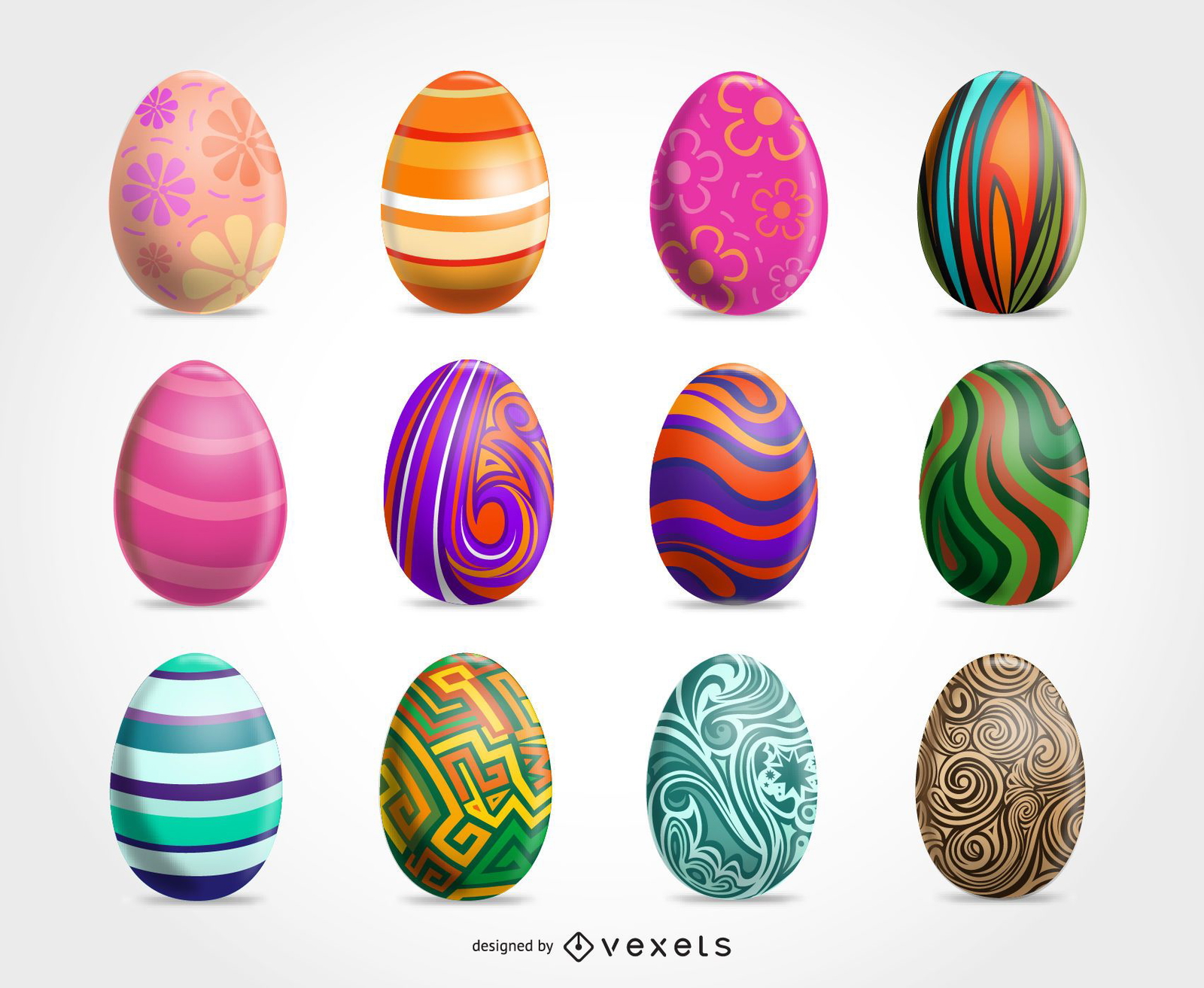 Easter Clip Art Eggs Vector Download