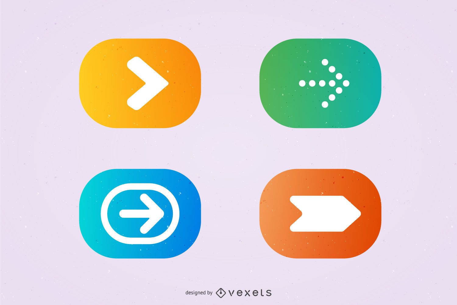 Set Of Web Arrows Pointing Vector Download