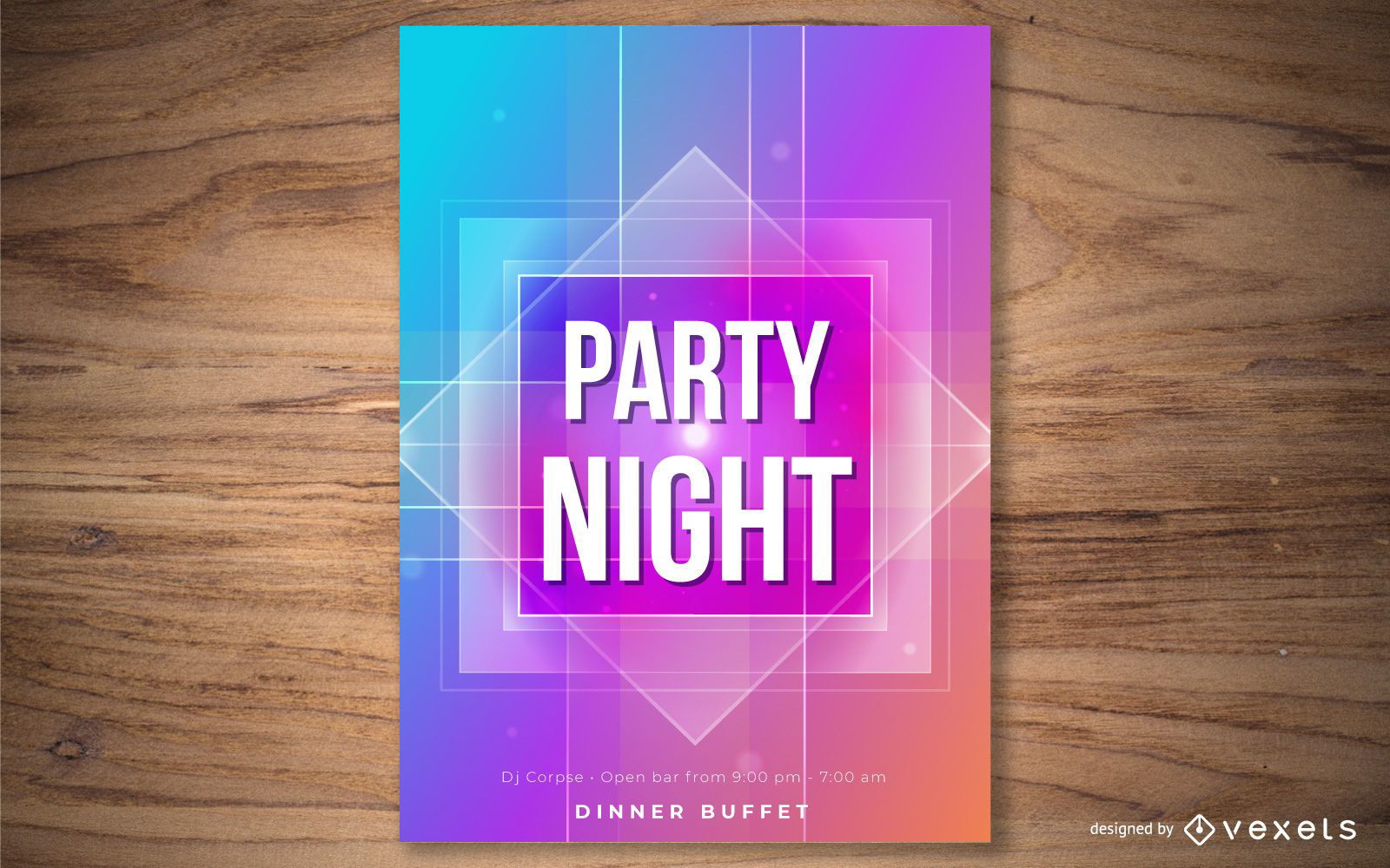 Party Night Poster Template Vector Download