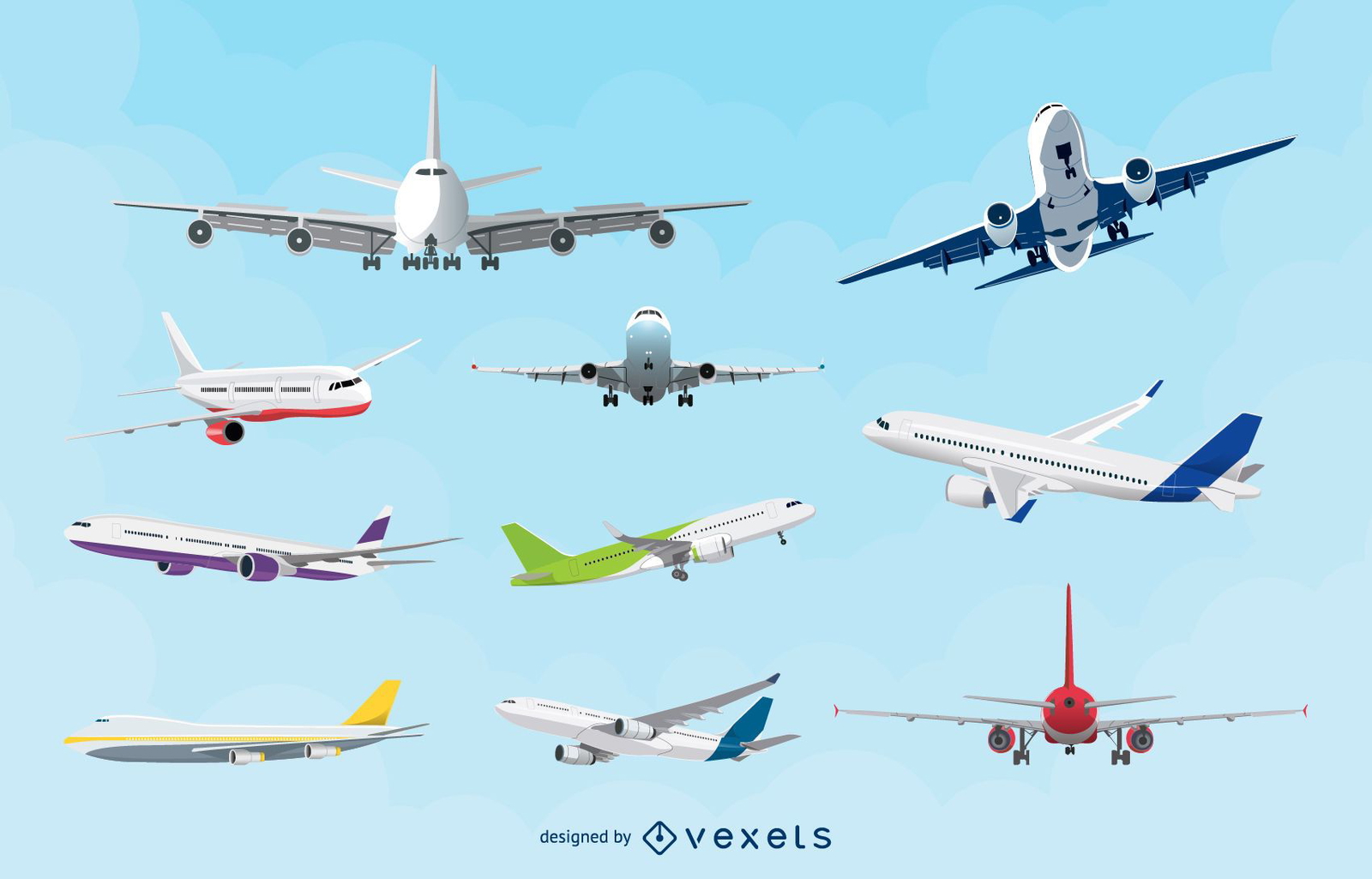 Realistic Vector Planes Vector Download