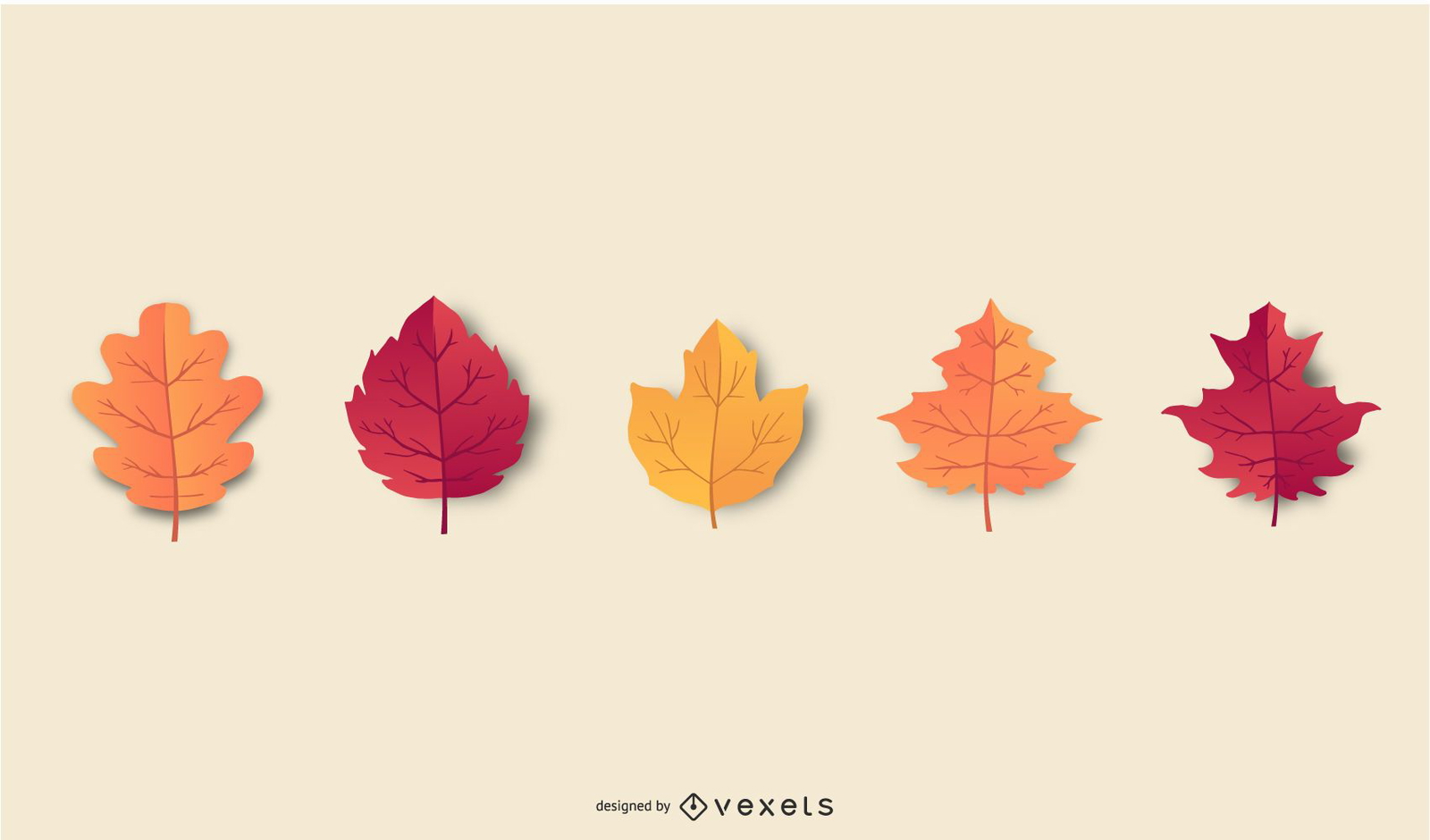 Hojas De Otoño 2 Vectores