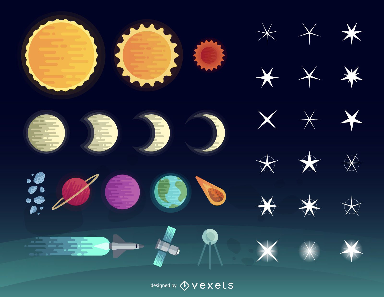Set Of Vector Stars Vector Download