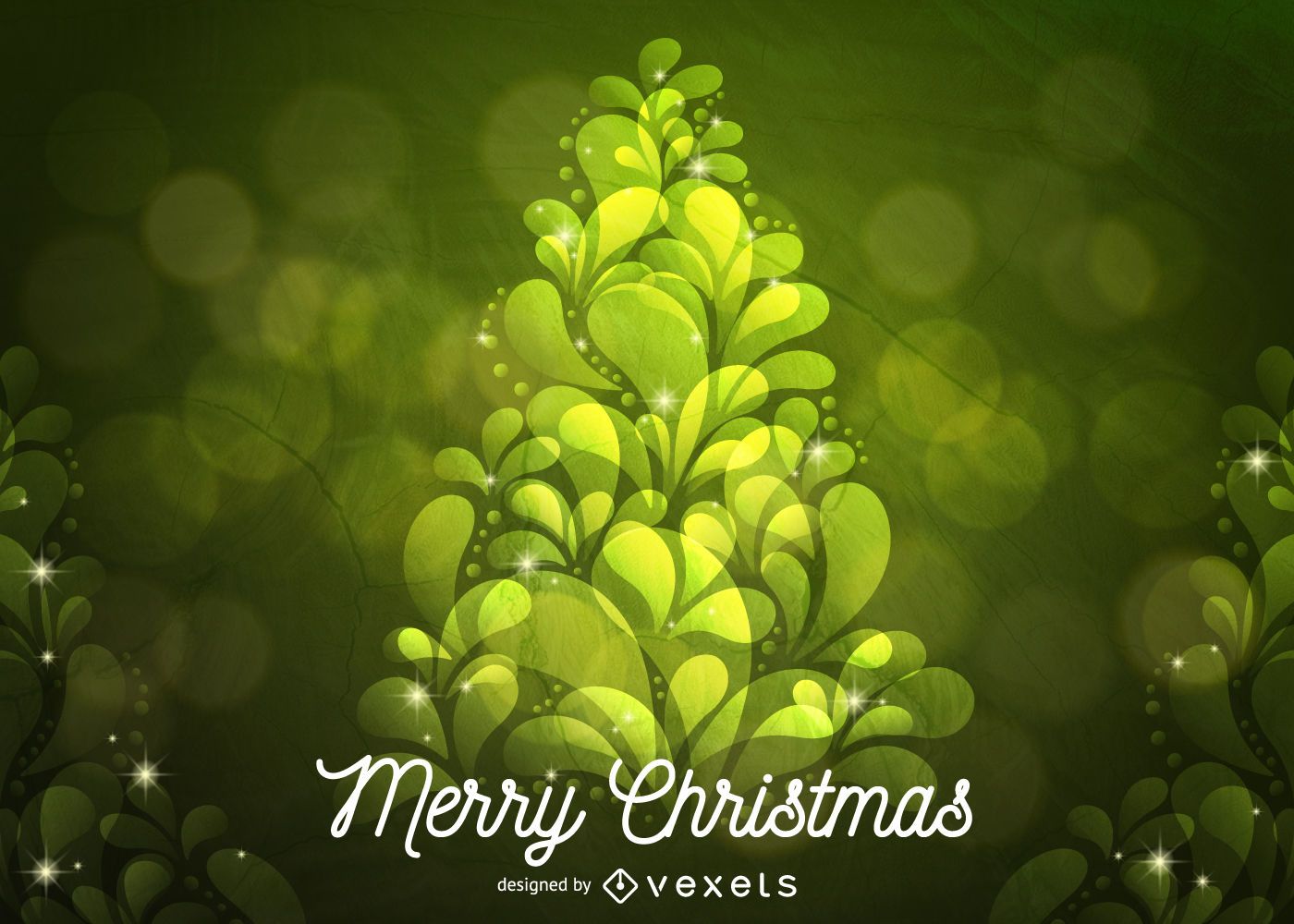 Abstract Green Christmas Tree Vector Download