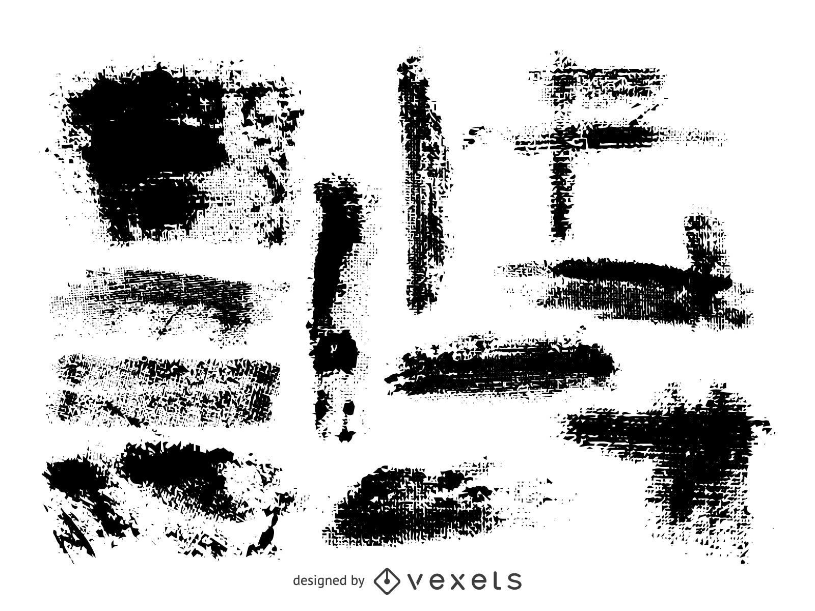 Grunge Textures Set Vector Download