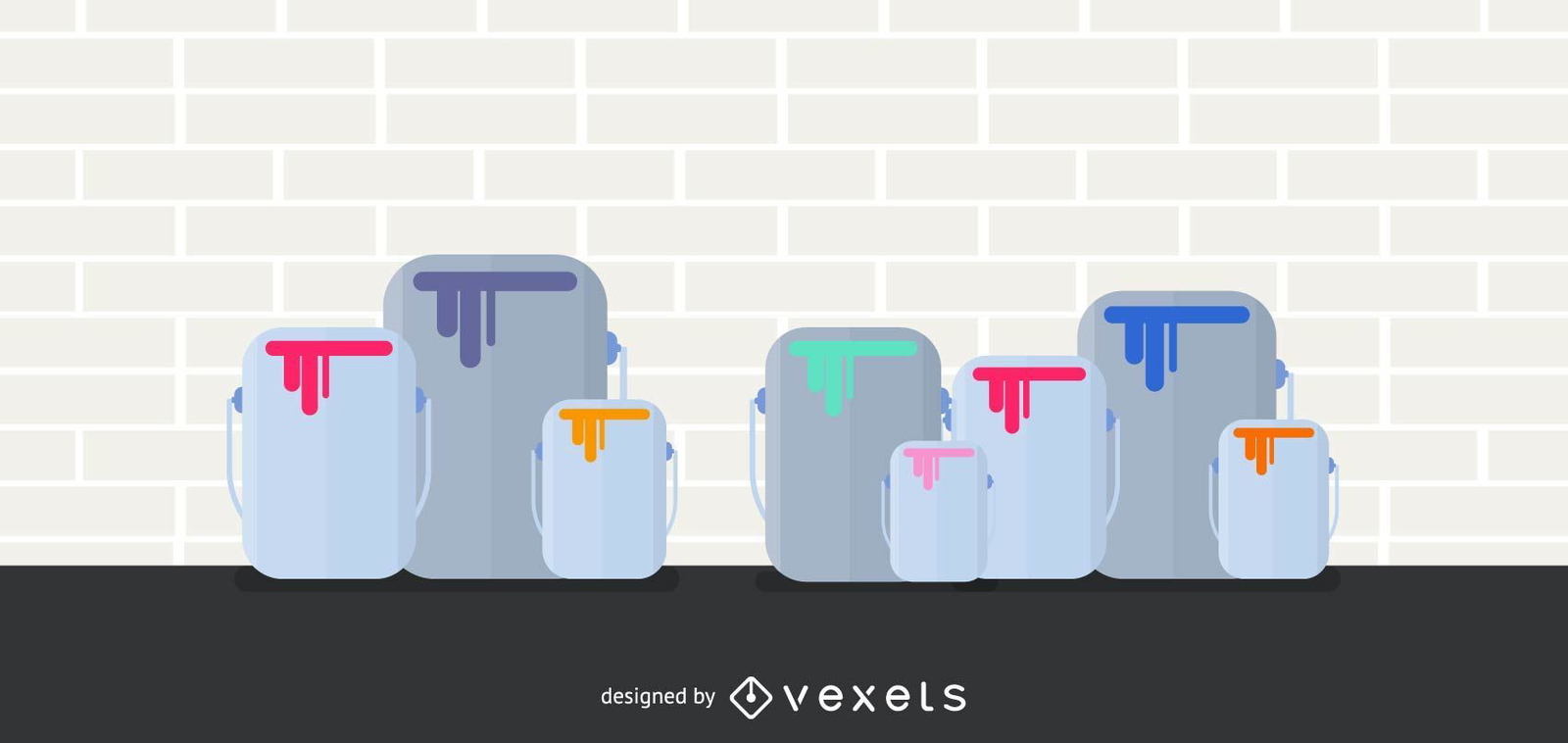 Paint Cans Vector Vector Download