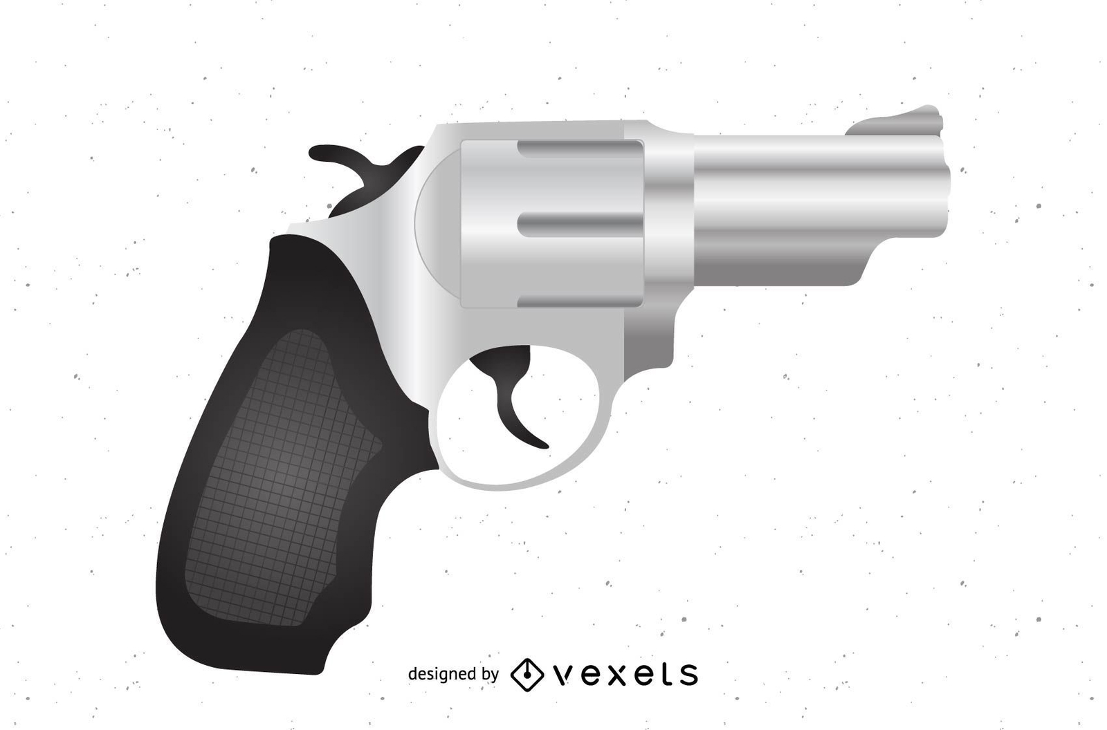 Pistol With Textured Grip Vector Download