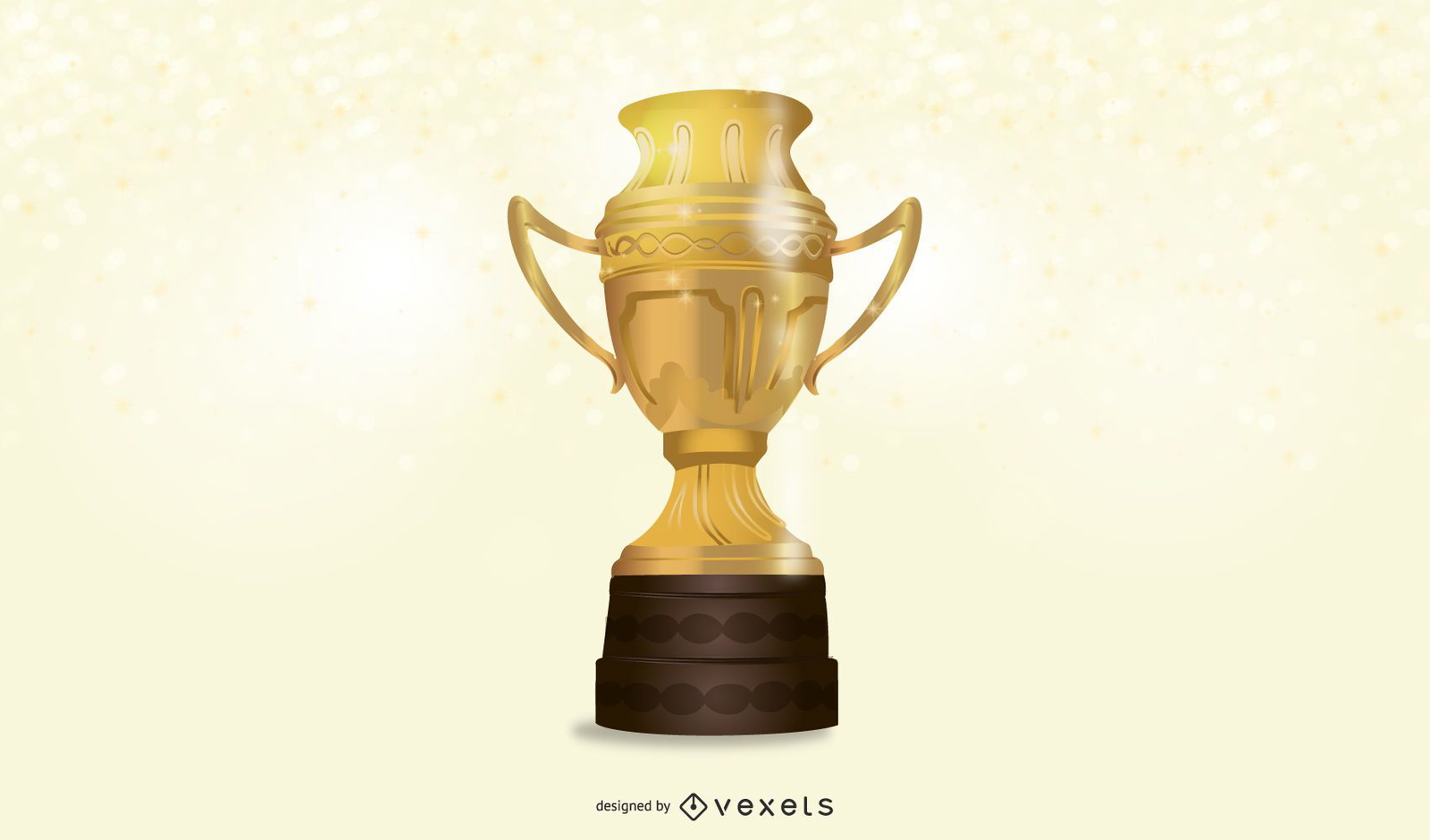 3D Realistic Gold Trophy Vector Download