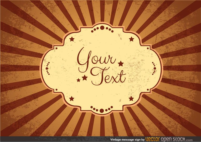 Vintage Message Sign Vector Download