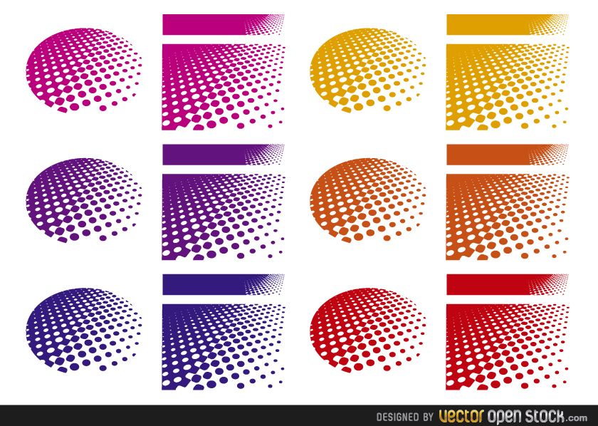 Halftone Backgrounds Vector Download