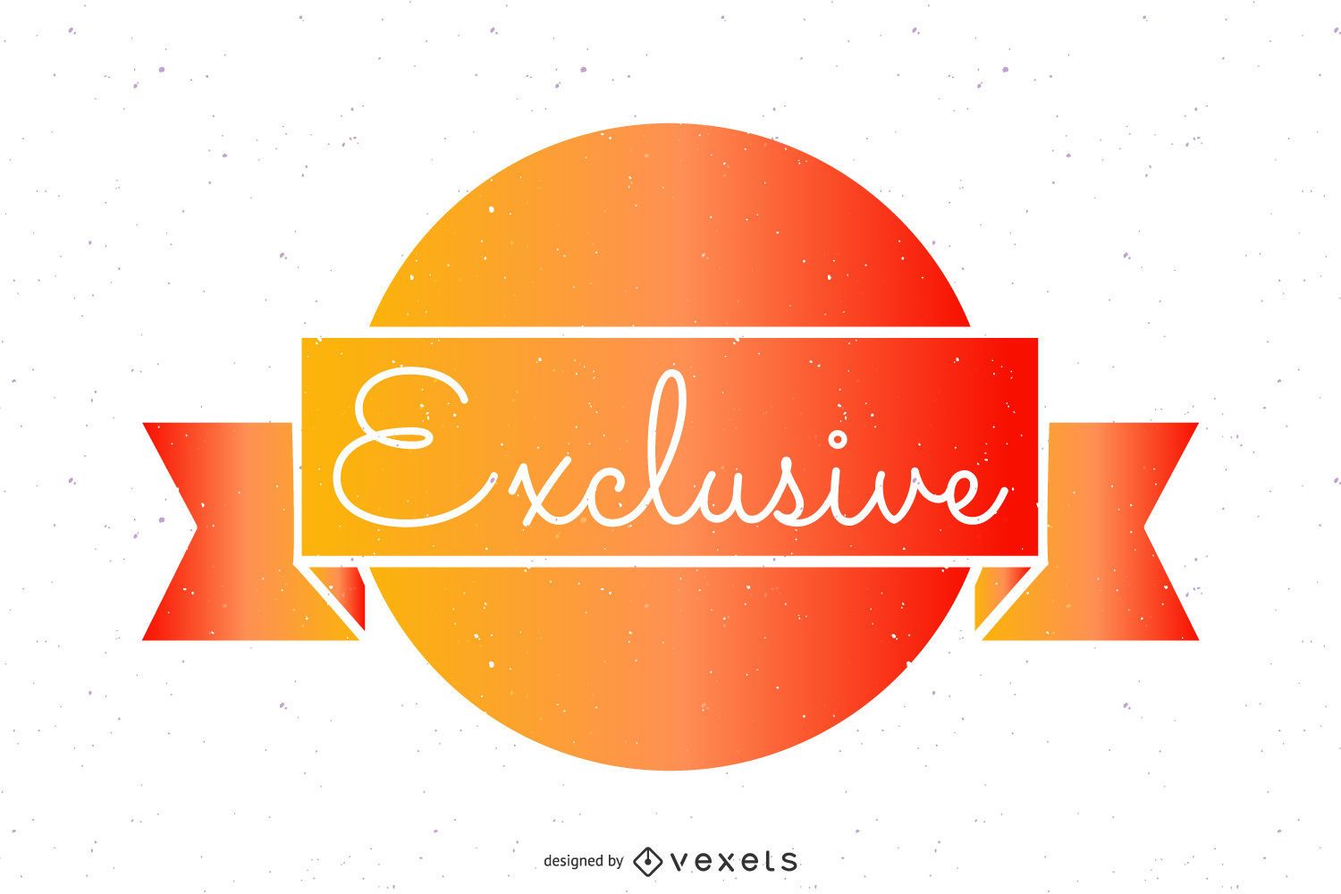 Modern Elliptical Exclusive Tag Vector Download