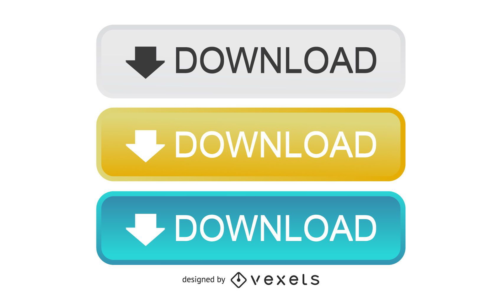 Glossy Rectangular Download Buttons Vector Download