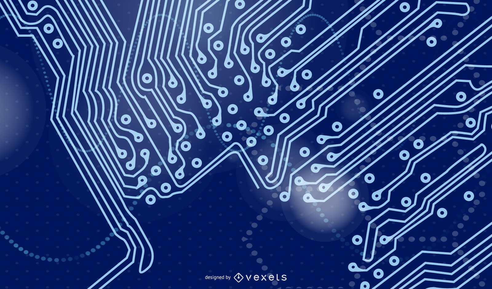 Digitech Blue Futuristic Background Vector Download