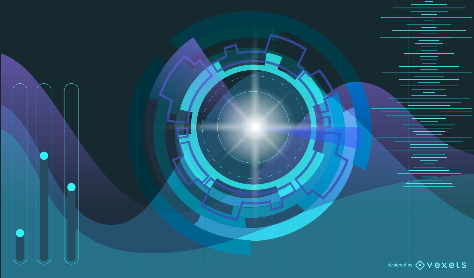 Futuristic Blue Light Background Vector Download