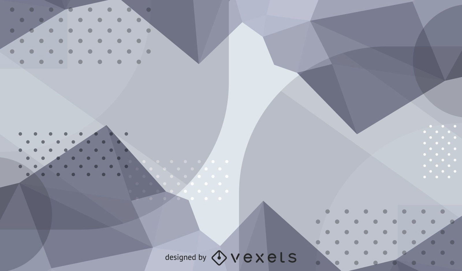 Abstract Waves & Dotted Texture Silver Background Vector Download