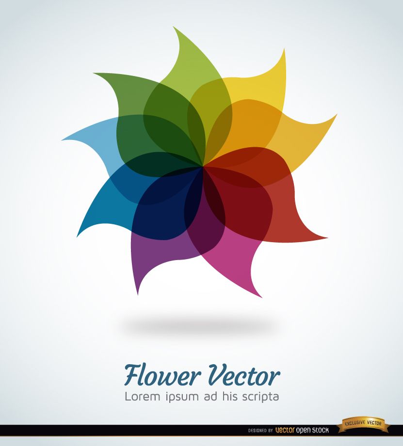 Rainbow Flower Design Vector Download