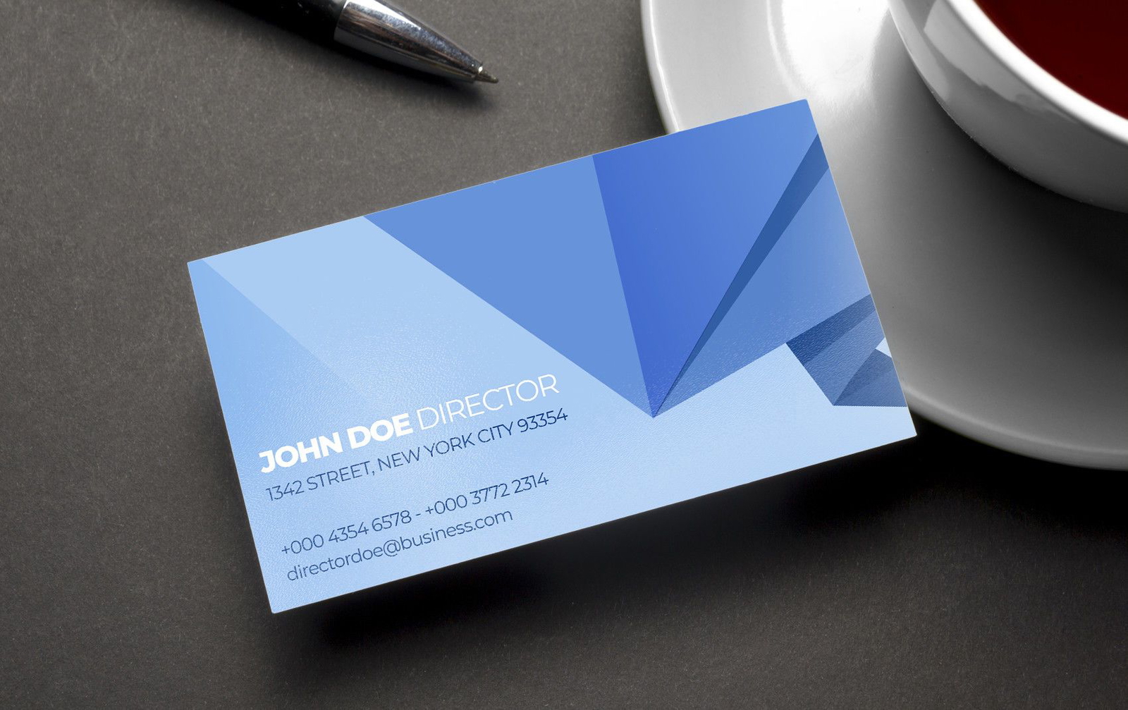 Abstract Polygonal Origami Business Card Vector Download