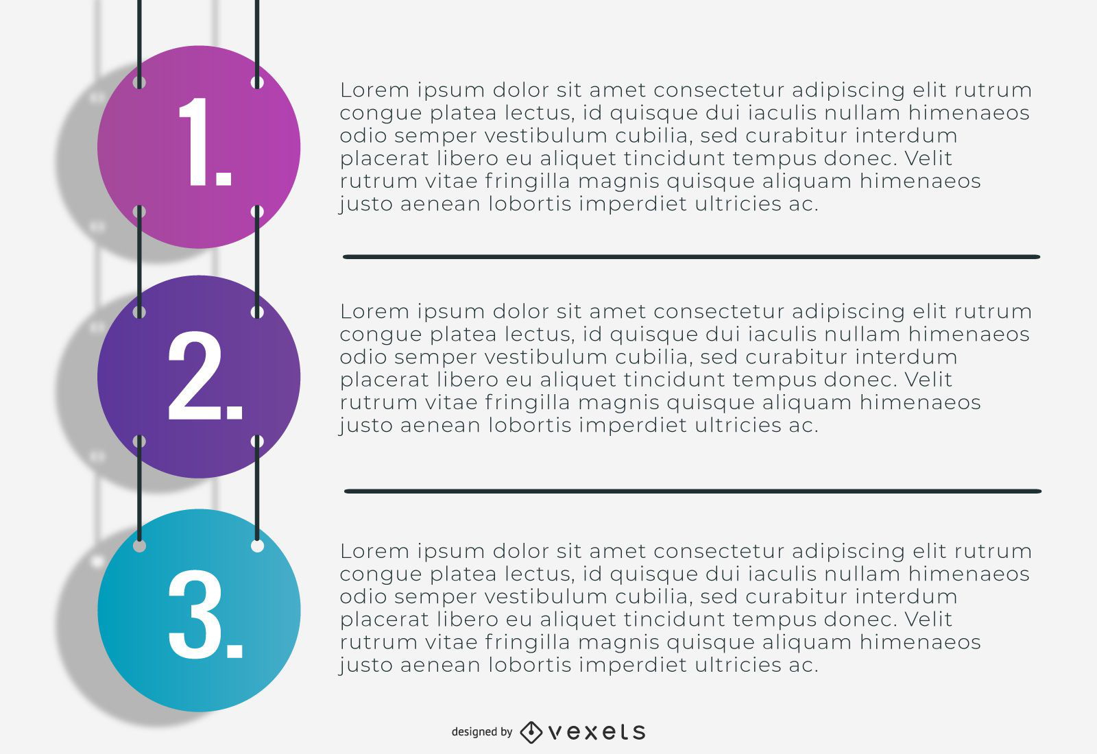 Hanging Numbers Business Infographic Vector Download