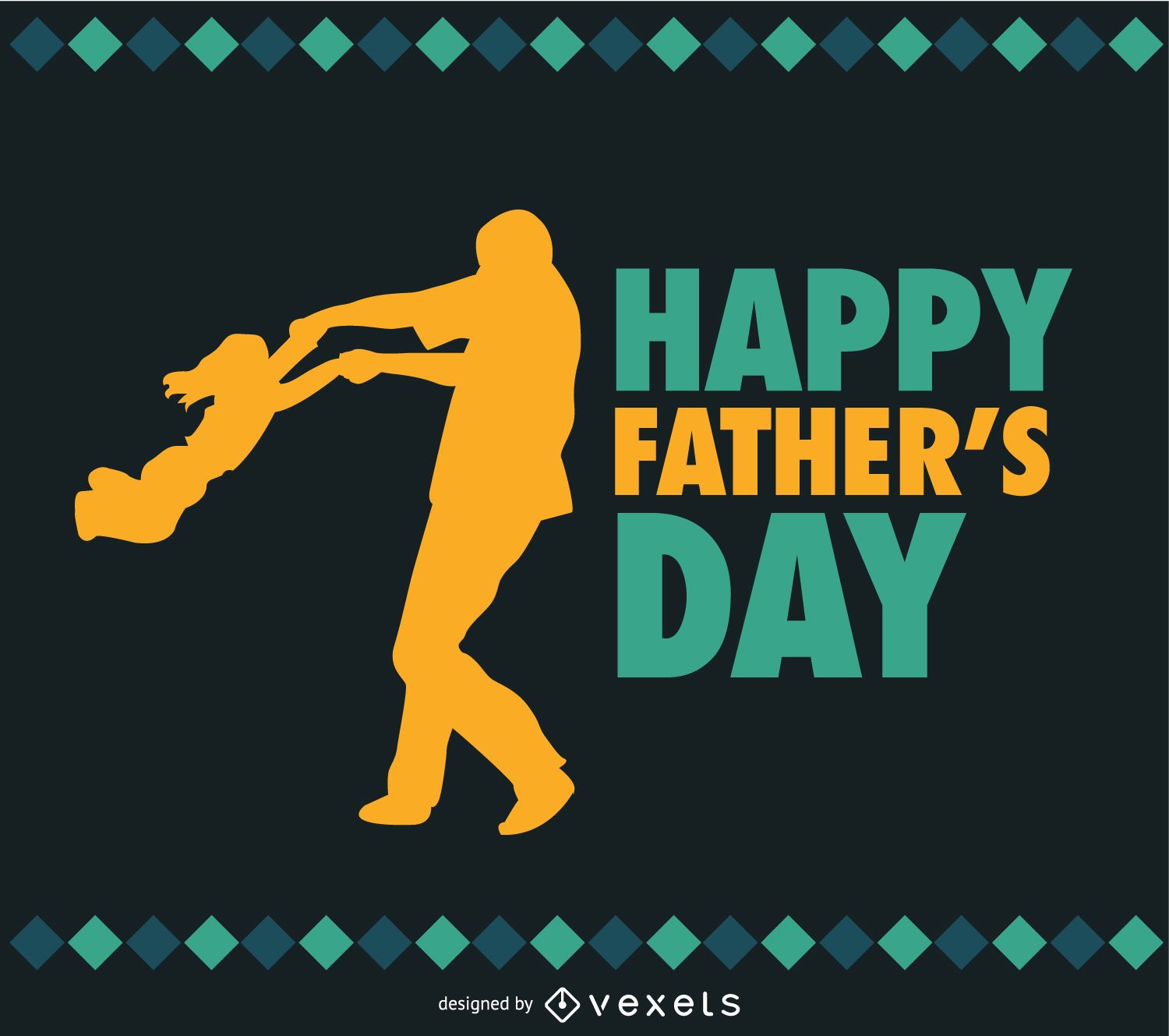 Father And Daughter Father's Day Vector Vector Download