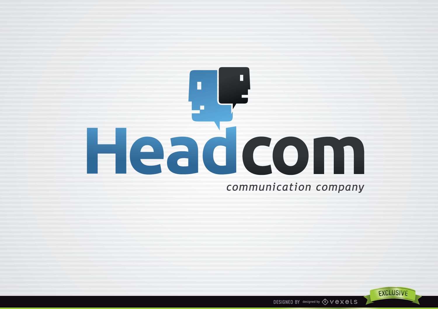 Head Text Communication Logo Vector Download
