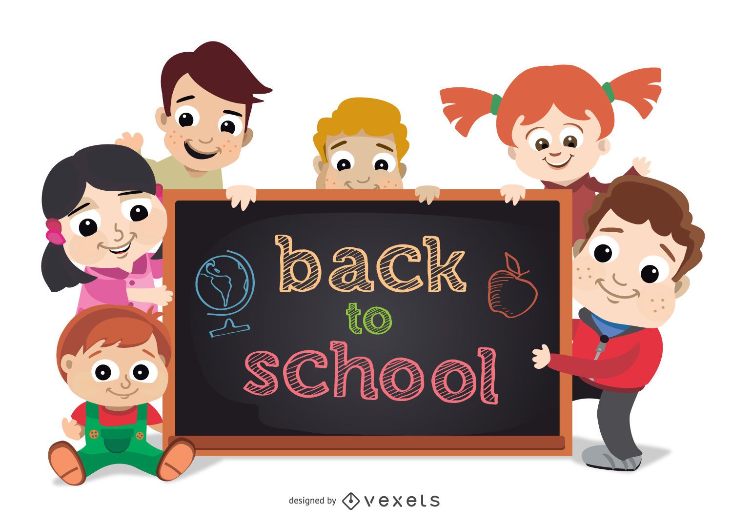 Back To School Children Vector Download