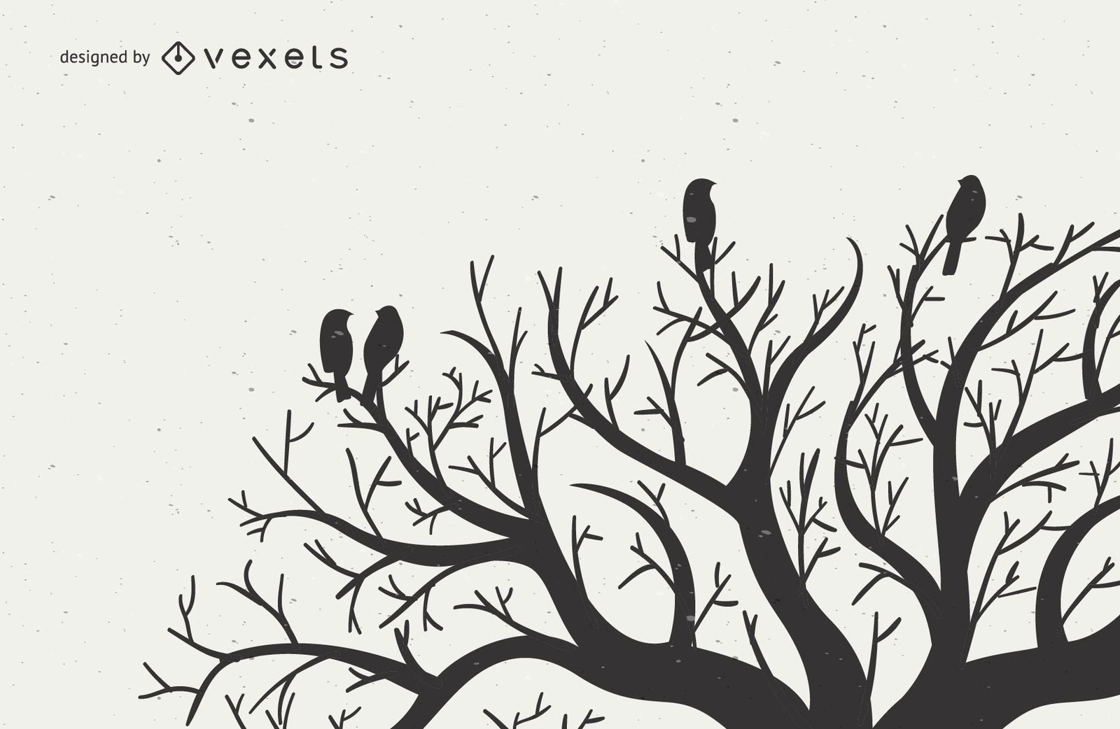 Love Birds Tree Silhouette