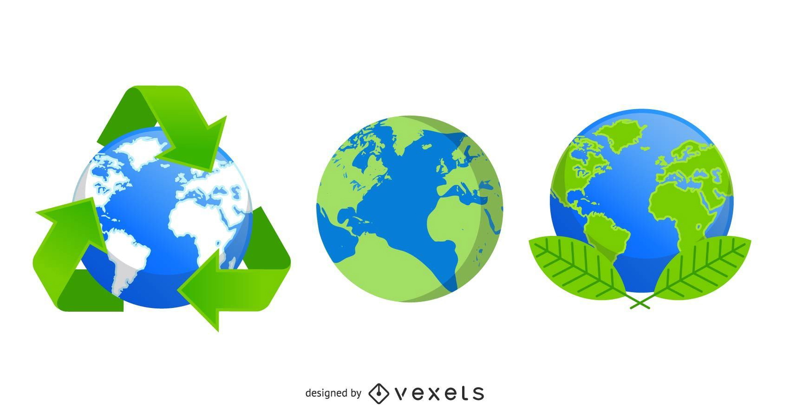 Recycle Eco Globe Icons Vector Download