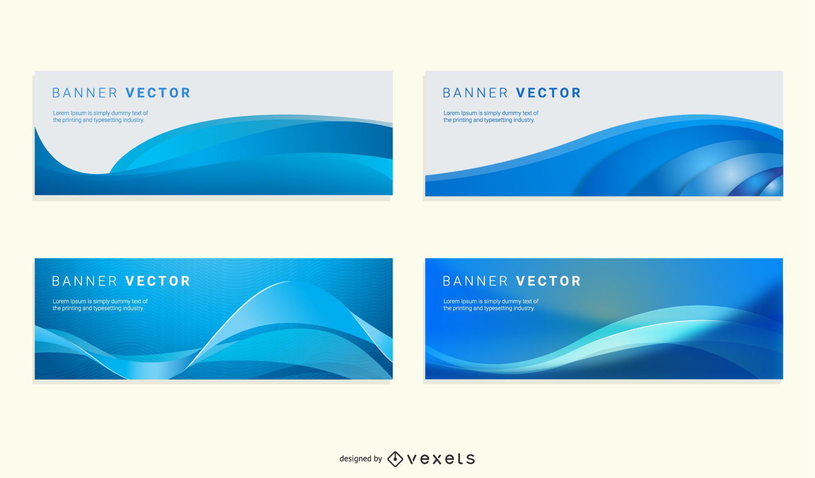 Wavy Banner Background Vector Download