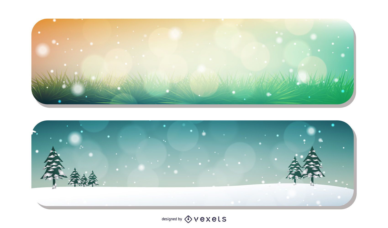 Christmas Banner Backgrounds Vector Download