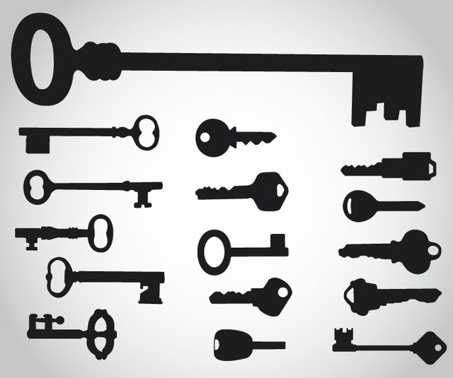 Key Silhouettes Vector Download