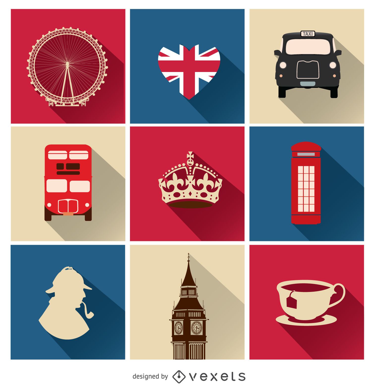 9 United Kingdom Icons Vector Download