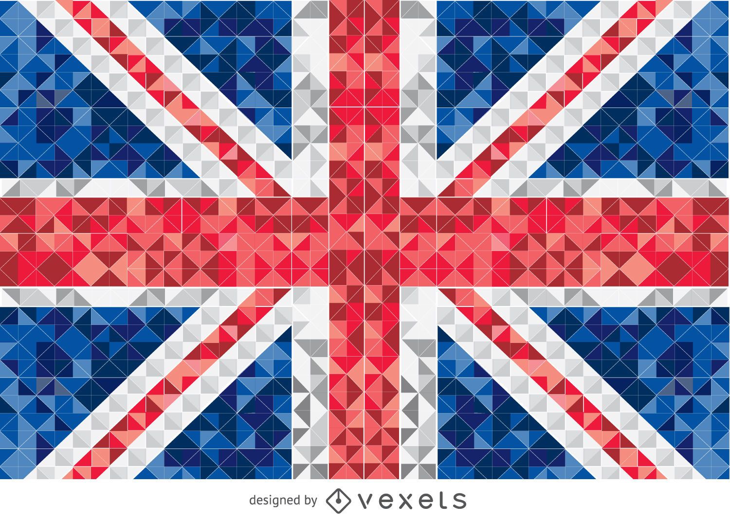 United Kingdom Pixelated Flag Vector Download