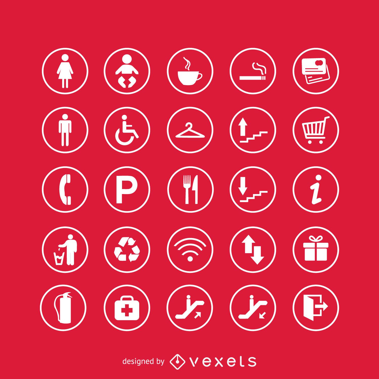 Service Signs Icon Set Vector Download