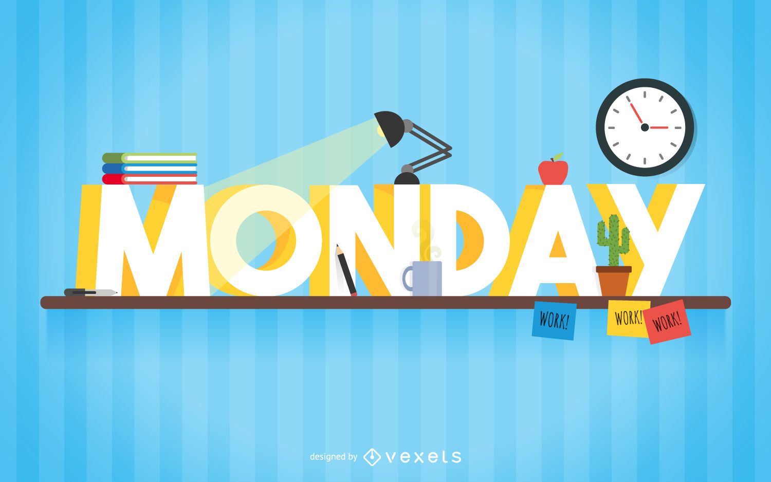 Monday Study Sign Vector Download