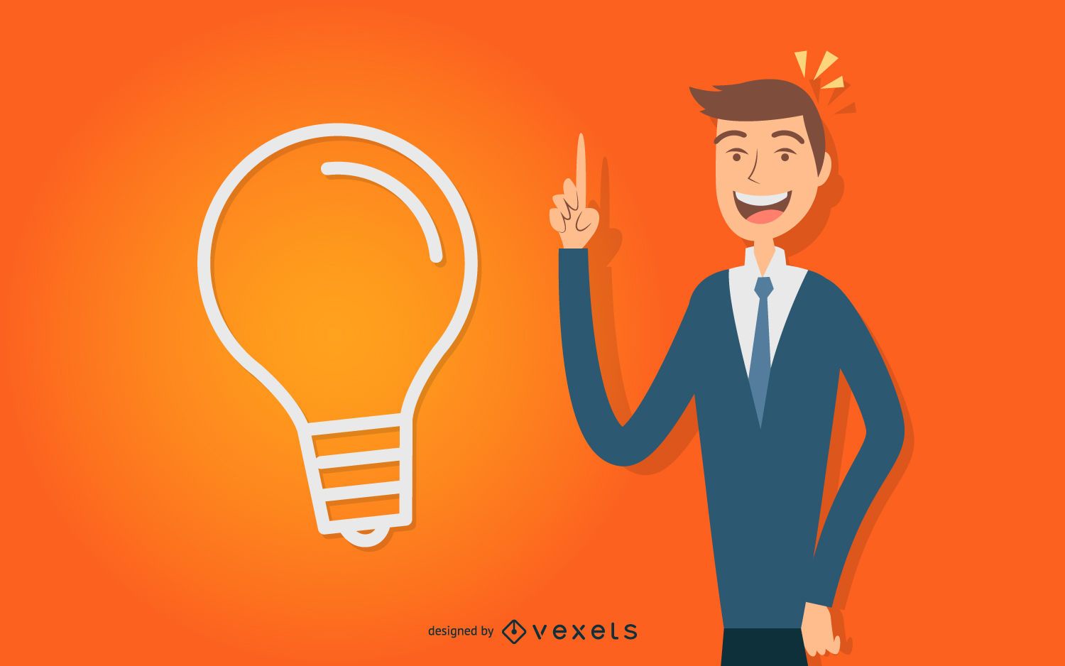 Idea Man Drawing Vector Download