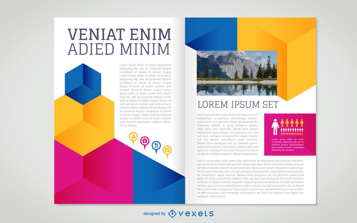 Flat Brochure Template Vector Download