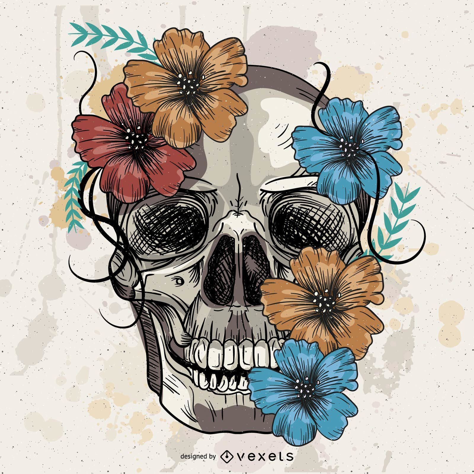 Hand Drawn Vector Skull Vector Download