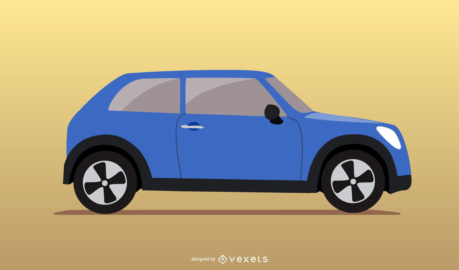 Blue Car Vector Vector Download